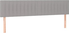 Box spring postel s matrací a LED světle šedá 160x200 cm textil 3133885