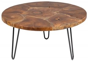 Designový konferenční stůl Mappe 70 cm teak
