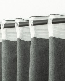 Hotový závěs BASIC s řasící páskou 140x300cm šedý denim