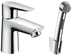 Hansgrohe Talis E, umyvadlová baterie s ruční sprchou Bidette a sprchovou hadicí 160 cm, chromová, 71729000