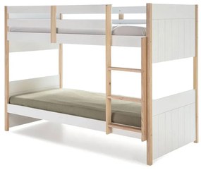 Dětská patrová postel kiara 90 x 190 cm bílá MUZZA