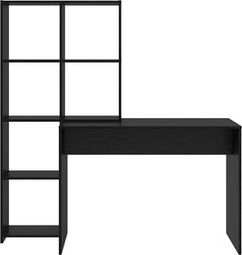 Stůl s policí Černý dub 138,5 x 55 x 143 cm Kompozitní dřevo 3337250