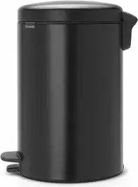 Brabantia Newicon Pedálový odpadkový koš 20 L černý matný / průměr 29