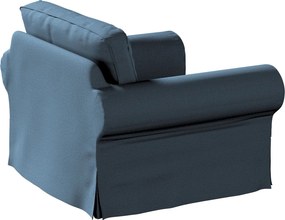 Potah na křeslo IKEA Ektorp barva modrá látka pletený vzor
