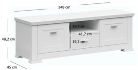 TV stolek/skříňka Alethia (bílá). 1052723