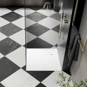 Kaldewei Superplan sprchová vanička čtvercová 90x90 cm smaltovaná ocel alpská bílá 384800010001