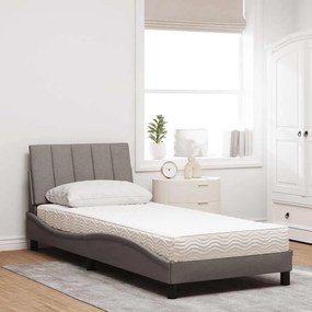 Postel s matrací Hanko taupe 90 x 190 cm textil 3310500