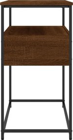 vidaXL Konzolový stolek 75 x 40 x 75 cm kompozitní dřevo [834159] Barva: hnědý dub