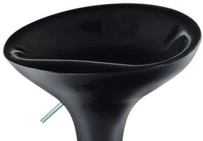 Autronic Barová židle Barová židle, černý plast, chromová podnož, výškově nastavitelná (AUB-9002 BK)