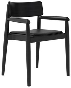 OnaDnes -20% Take Me Home Černá buková jídelní židle Dante s područkami