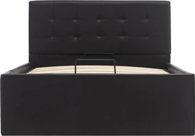 Rám postele s úložným prostorem černý umělá kůže 90 x 200 cm 285510