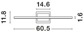 LED nástěnné svítidlo Azure 60 černé
