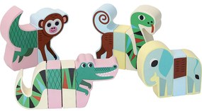 Vilac Dřevěné magnetické puzzle zvířátka Jungle