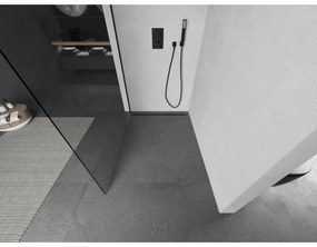 Mexen Kioto sprchová zástěna WALK-IN 8mm, 110x200 cm, sklo čiré/černý profil, 800-110-101-70-00