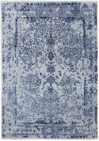 Diamond Carpets koberce Ručně vázaný kusový koberec Diamond DC-JK ROUND Silver/peacock blue Rozměry koberců: 120x170