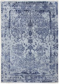 Diamond Carpets koberce Ručně vázaný kusový koberec Diamond DC-JK ROUND Silver/peacock blue Rozměry koberců: 140x200