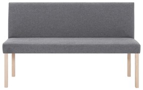 vidaXL Lavice 139,5 cm světle šedá polyester