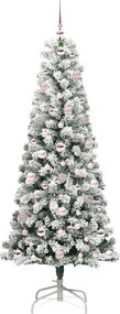 Umělý Skládací Vánoční Strom 300 LED Zelená a bílá 180 cm 3395597