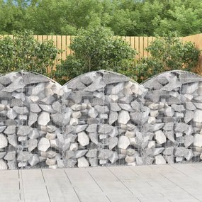 Klenutý gabionový koš 100 x 30 x 100/120 cm pozinkované železo 153425
