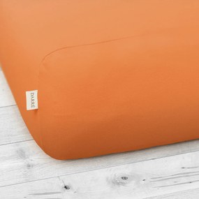 Jersey prostěradlo středně oranžové na výšku matrace do 20 cm Velikost: 180 x 200