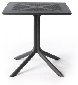 Nardi Plastový stůl na zahradu CLIP X Rozměr: 70x70 cm, Odstín: Antracite - Černá