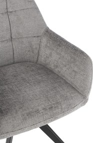 Šedá jídelní židle Louna - 56*58*85 cm