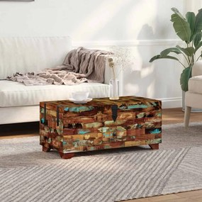Konferenční stolek truhla masivní recyklované dřevo 80x40x35 cm 243320