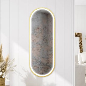Zrcadlo Zeta Gold LED - antique Rozměr: 40 x 60 cm