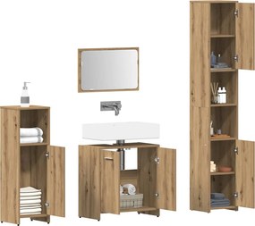 4dílná koupelnová sestava dub artisan kompozitní dřevo 3328554