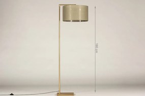Stojací designová lampa Pallas Gold and Taupe