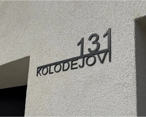 Domovní číslo tabulka lakovaná 18 Velikost: 40 x 15 cm, Odstín: RAL 7016 - Antracit