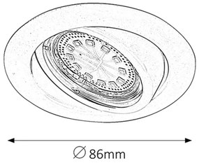 Rabalux 1050 - SADA 3xLED Podhledové svítidlo LITE 3xGU10-LED/3W/230V