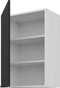 ARIA bc | horní skříňka 50 G-72 1F policová | 50 cm | ANTI FINGERPRINT povrch | bílá/černá
