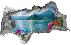 Wallmuralia Nálepka fototapeta na zeď Květiny nad jezerem 95x73 cm