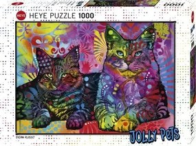 HEYE Puzzle Jolly Pets: Věnováno kočkám / 1000 dílků / 70 x 50 cm