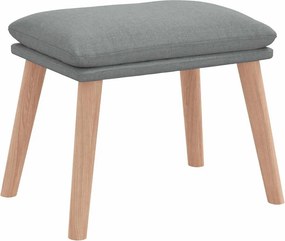 Relaxační křeslo s podnožkou světle šedé textil 3315149