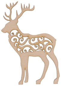 Dřevěná vánoční ozdoba dekorace  dekor dřevěný sob galanteriadrew