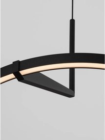 Matně černé hliníkové LED stmívatelné závěsné svítidlo ø 60 cm Tilia – Nova Luce