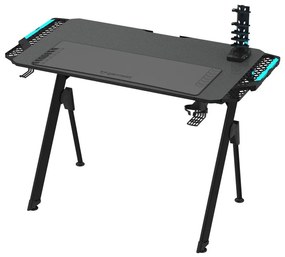 Milagro | Herní stůl FALCON s LED RGB podsvícením 116x60 cm černá | MI1965