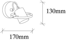 Nástěnné svítidlo ve zlaté barvě Vaveyla – Opviq lights