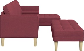 Set pohovek 2 ks Víno Červené Polyester 3329255