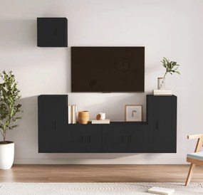 vidaXL 5dílný set TV skříněk kompozitní dřevo [3188585] Barva: Černá