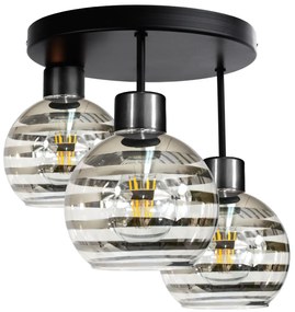 BERGE LED kulaté stropní svítidlo 3xE27 GLASS BALL