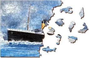 WOODEN CITY Dřevěné puzzle Titanic 2v1 / 505 dílků