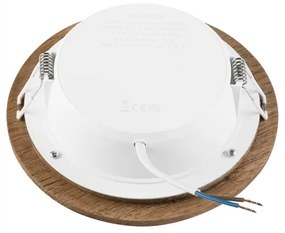 LED Podhledové svítidlo WOODY SPOT LED/12,5W/230V 4000K ořech pr. 16 cm