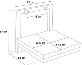 Nástěnný stojan na květiny TORGET RUSTIC černý