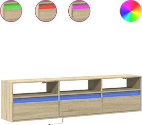 Nástěnná TV skříňka s LED dub sonoma 180 x 31 x 45 cm 3307942