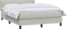 Box spring postel s matrací světle šedá 160x210 cm samet 3318117