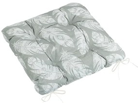 Bellatex Sedák Adéla prošívaný 40x40 cm Pírka šedá, bílá