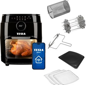 TESLA AirCook & Grill QG800 WiFi - multifunkční digitální horkovzdušná fritéza